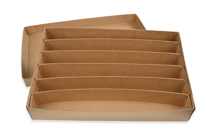 Slide Storage Box with Lid, 5 Partitions, 6 Compartments - Wishmed