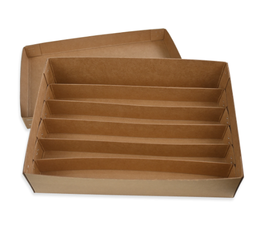 Block Storage Boxes with Lid, 5 Partitions, 6 Compartments - Wishmed