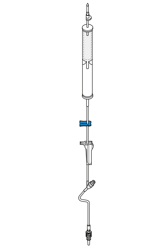 Blood / Solution Set, Non-Vented Drip Chamber - Wishmed