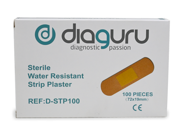 Diaguru Strip Plaster Waterproof Sterile Box/100 - Wishmed
